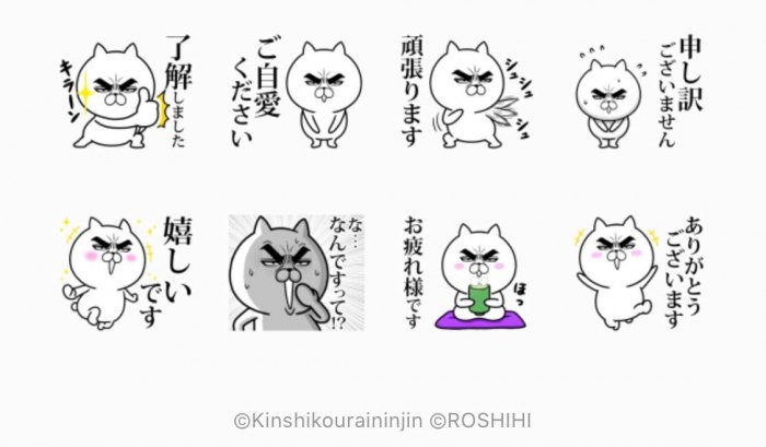 【line無料スタンプ】『目ヂカラにゃんこ×金氏高麗人参』が登場、配布期間は7月13日まで アプリオ